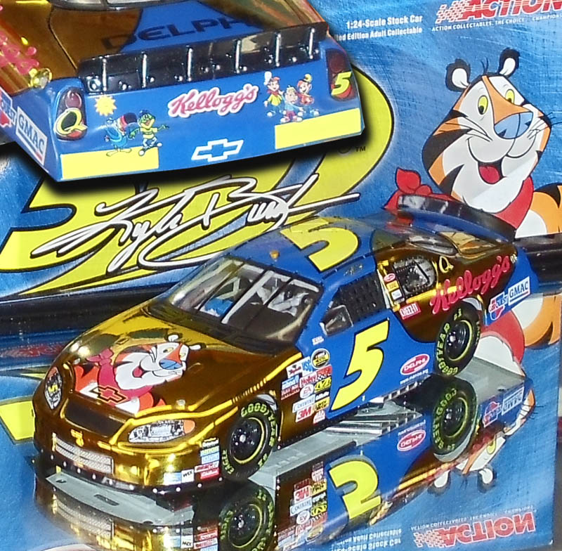 KYLE BUSCH 2005 ROOKIE OF THE YEAR COLOR CHROME KELLOG'S 1/24 ACTION
