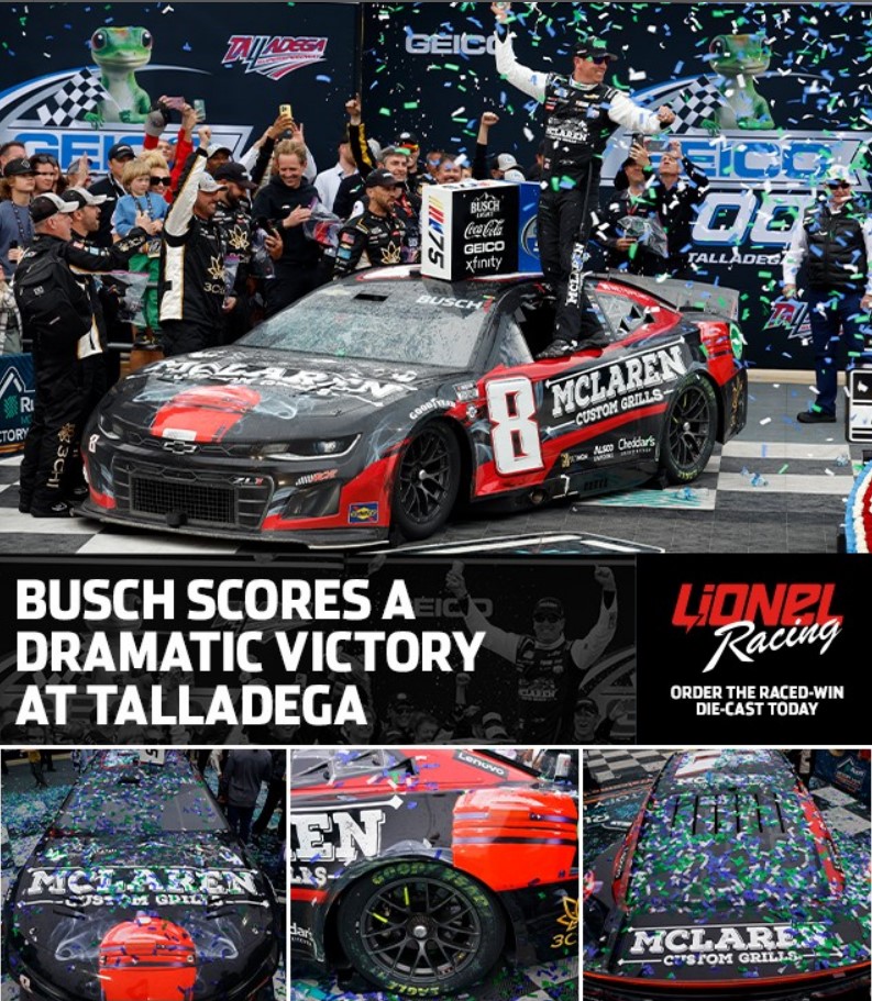 KYLE BUSCH 2023 MCLAREN CUSTOM GRILLS TALLADEGA RACED WIN 1/24 ACTION ...