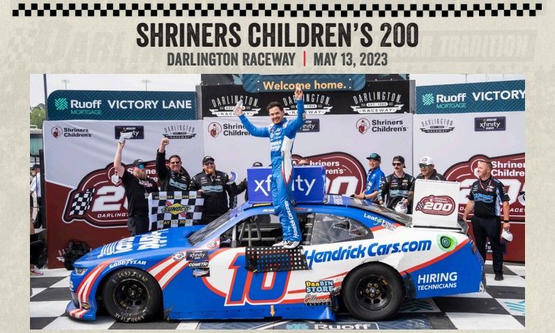 KYLE LARSON 2023 DARLINGTON WIN RACED VERSION HENDRICKCARS.COM #10 ...