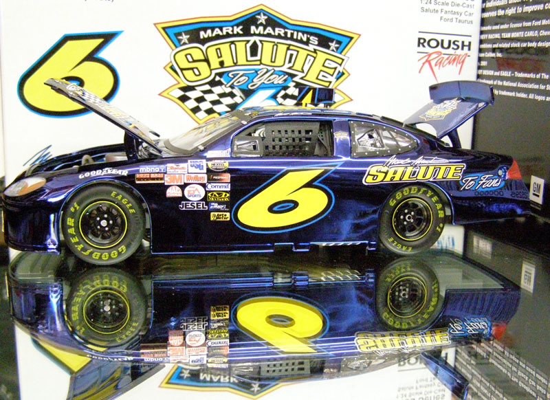 MARK MARTIN 2005 SALUTE TO YOU BLUE CHROME 1/24 TEAM CALIBER PREFERRED