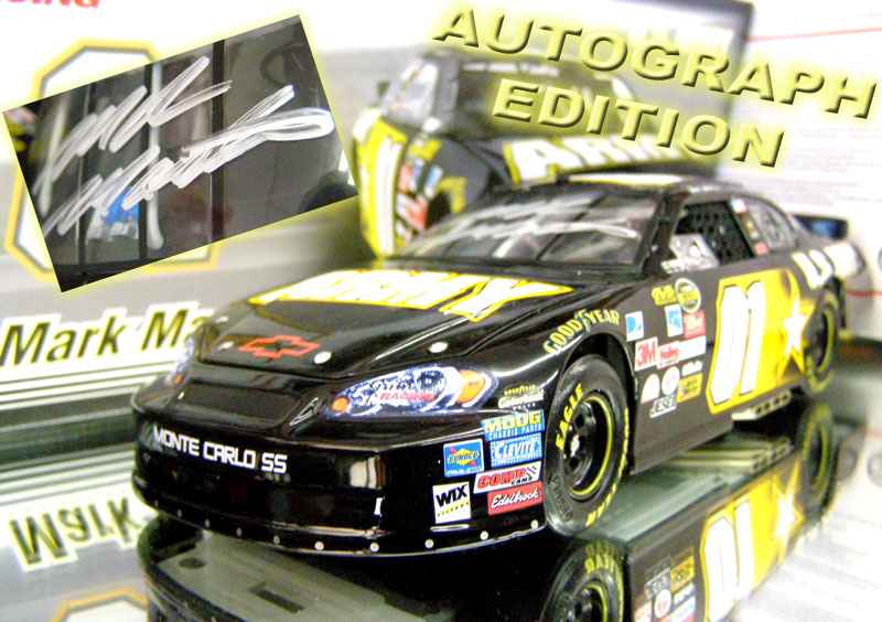 MARK MARTIN 2007 ARMY AUTOGRAPHED 1/24 MOTORSPORTS AUTHENTICS