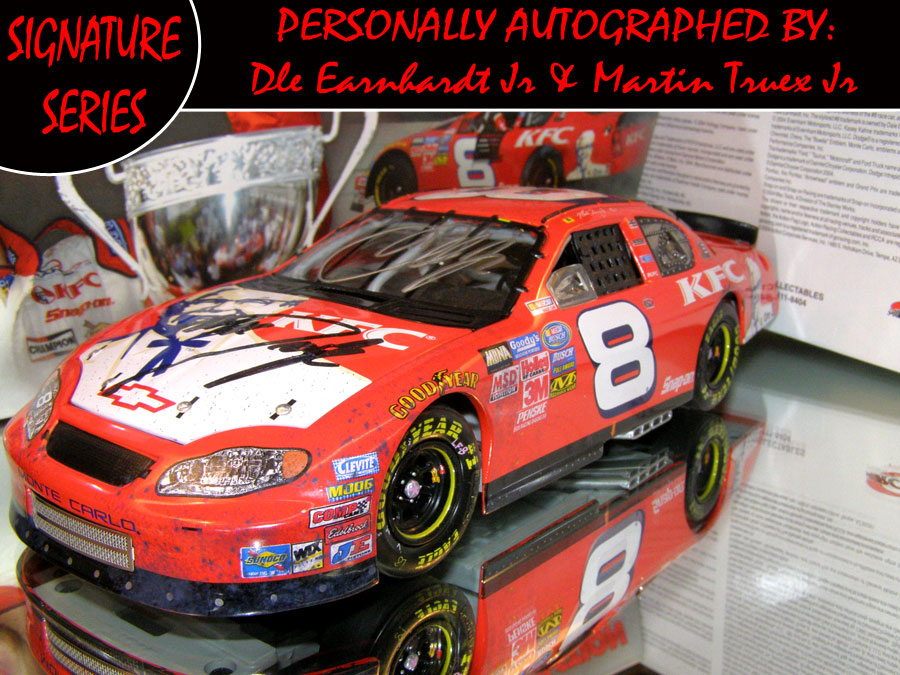 MARTIN TRUEX JR 2004 KFC DOVER WIN RACED VERSION DOUBLE AUTOGRAPHED 1/ ...