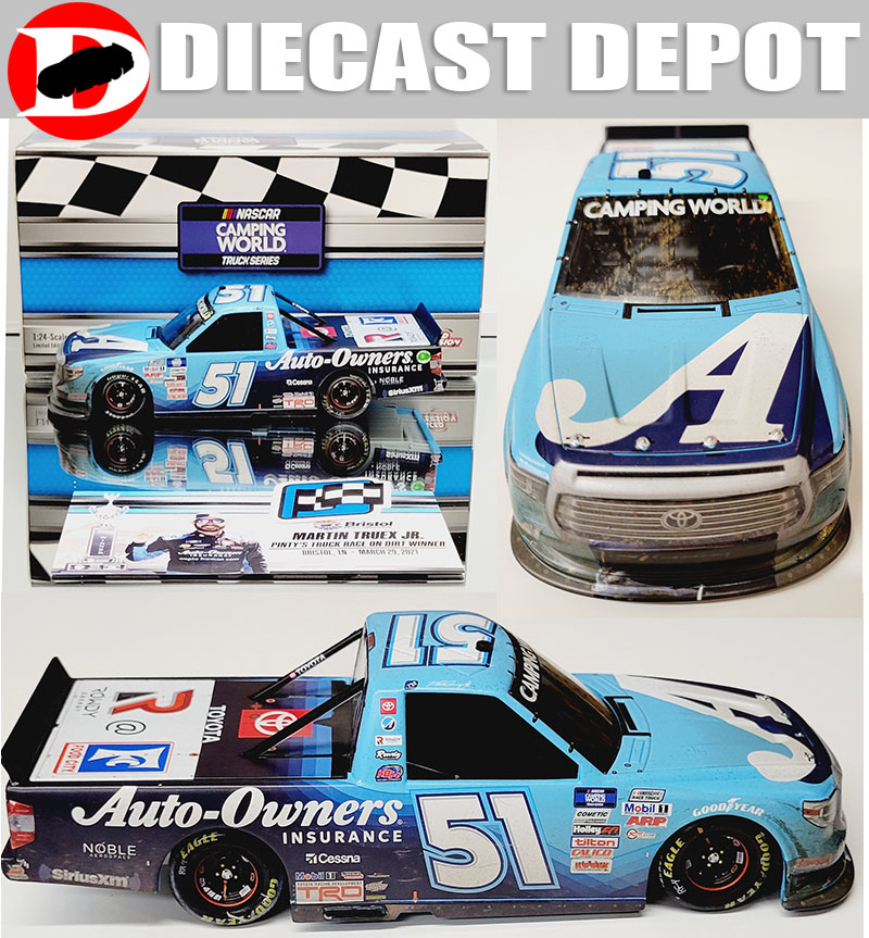 MARTIN TRUEX JR 2021 BRISTOL DIRT WIN RACED VERSION #51 AUTO OWNERS ...