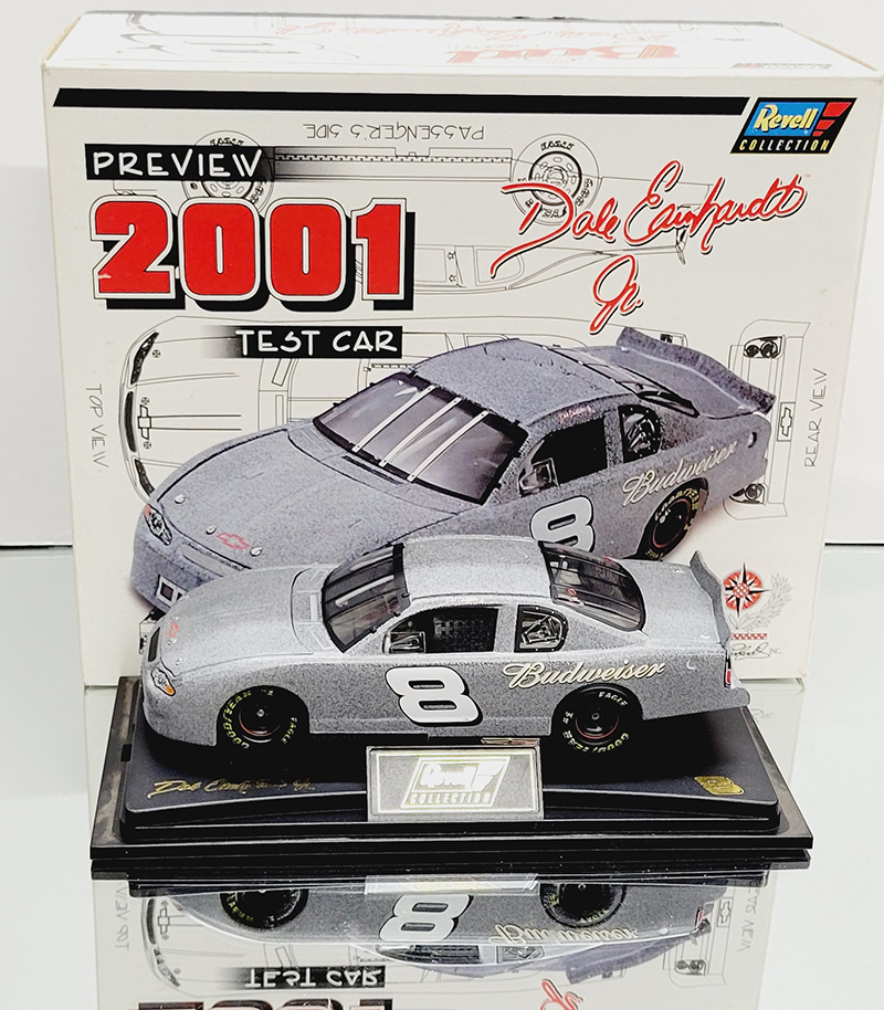 DALE EARNHARDT JR 2001 BUDWEISER TEST CAR W/ STOP WATCH 1/24 REVELL DIECAST