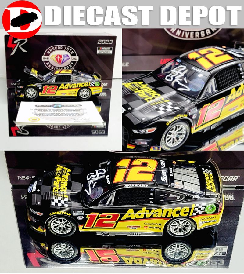 AUTOGRAPHED RYAN BLANEY 2023 ADVANCE AUTO PARTS #12 NEXT GEN MUSTANG 1/ ...