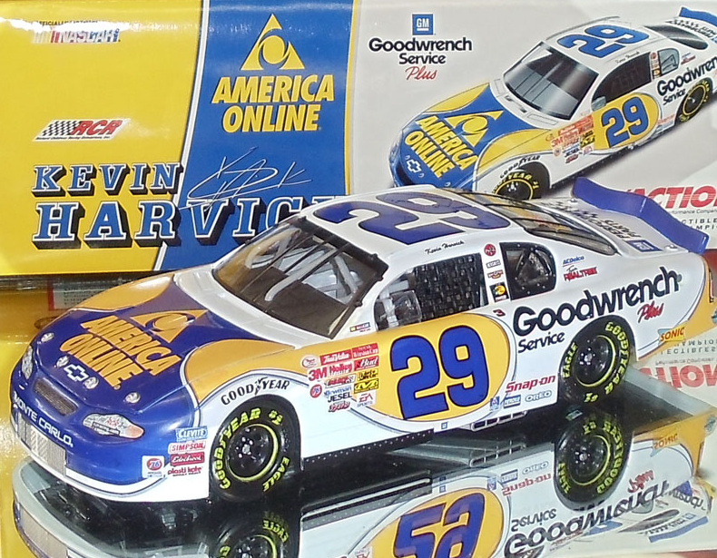 KEVIN HARVICK 2001 AOL WINSTON SELECT SPECIAL 1/24 ACTION (WORN BOX)