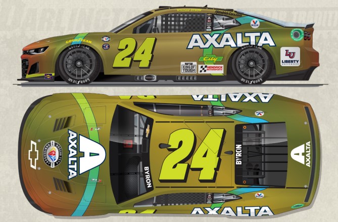 WILLIAM BYRON 2023 DARLINGTON AXALTA RETRO (CHROMALUSION THROWBACK) 1/ ...