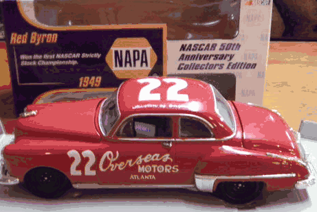 RED BYRON 1949 OVERSEAS MOTORS OLDSMOBILE 1/24 ACTION