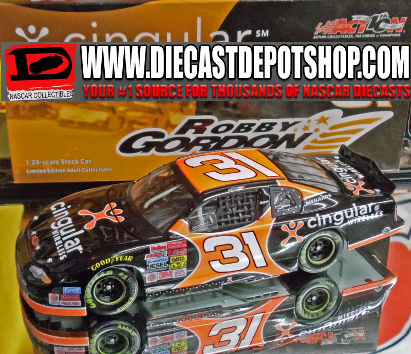 ROBBY GORDON 2003 CINGULAR WIRELESS 1/24 SCALE ACTION NASCAR DIECAST ...