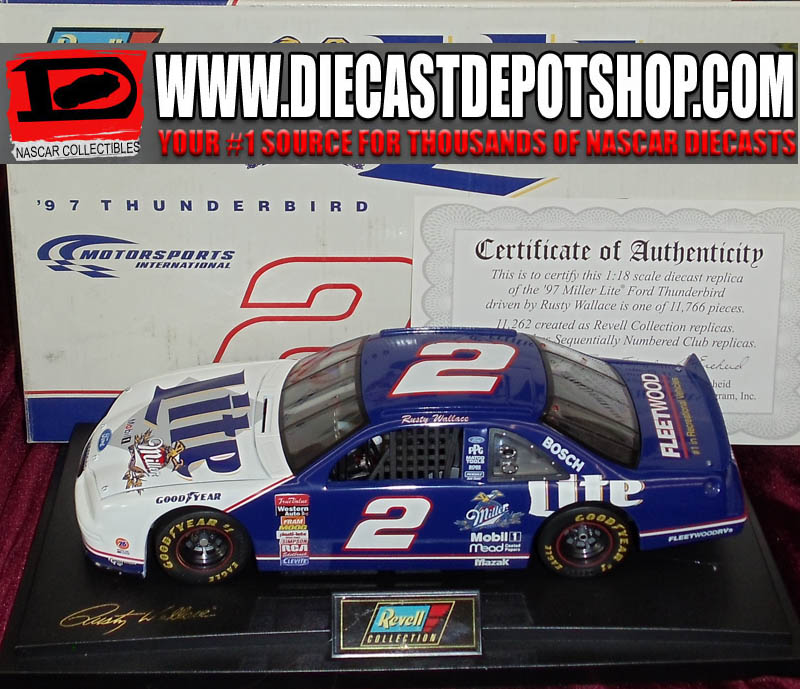 RUSTY WALLACE 1997 MILLER LITE 1/18 REVELL