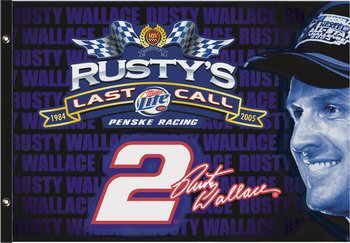 RUSTY WALLACE 2005 LAST CALL FAN FLAG