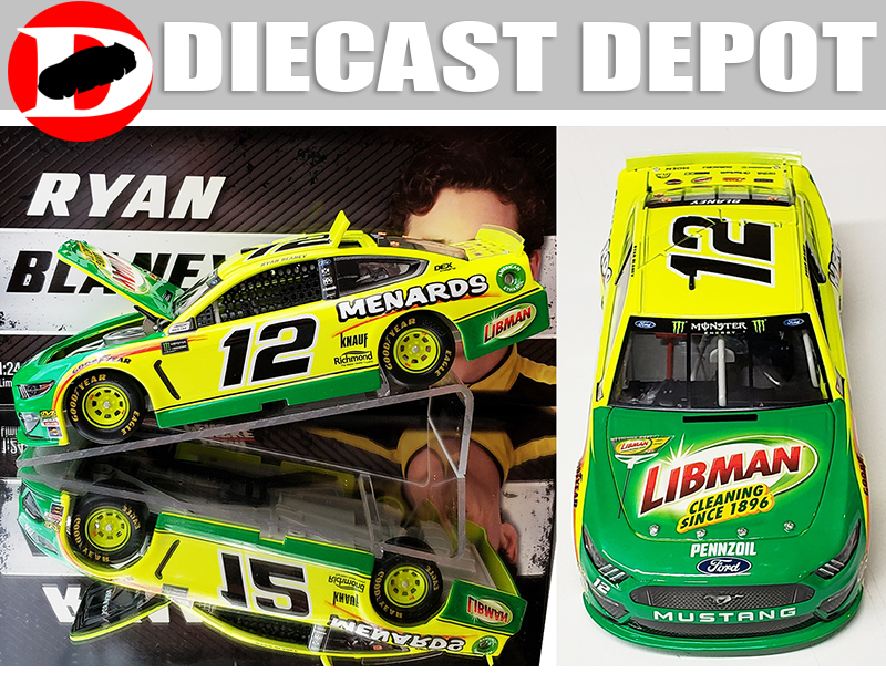RYAN BLANEY 2019 MENARDS LIBMAN 1/24 ACTION COLLECTOR SERIES