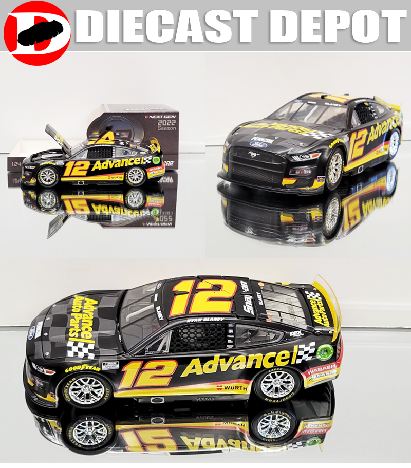 RYAN BLANEY 2022 ADVANCE AUTO PARTS #12 NEXT GEN MUSTANG 1/24 ELITE SERIES