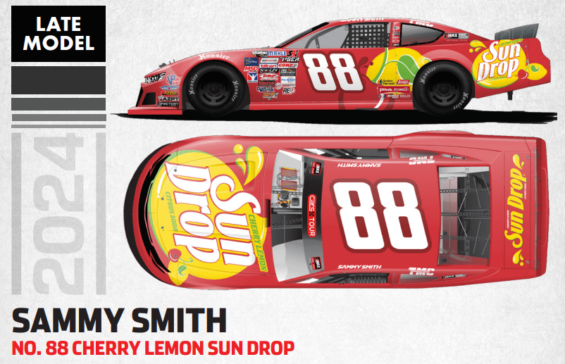 SAMMY SMITH 2024 SUNDROP CHERRY LEMON LATE MODEL 1/24 ACTION DIECAST ...