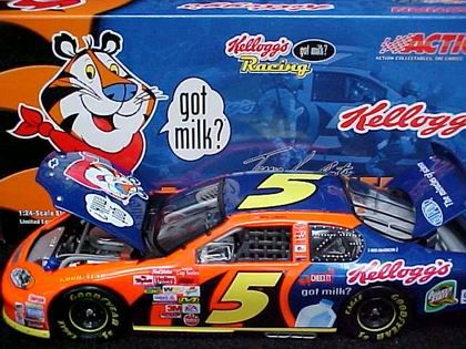 TERRY LABONTE 2003 KELLOGGS GOT MILK TIGER NASCAR ACTION DIECAST
