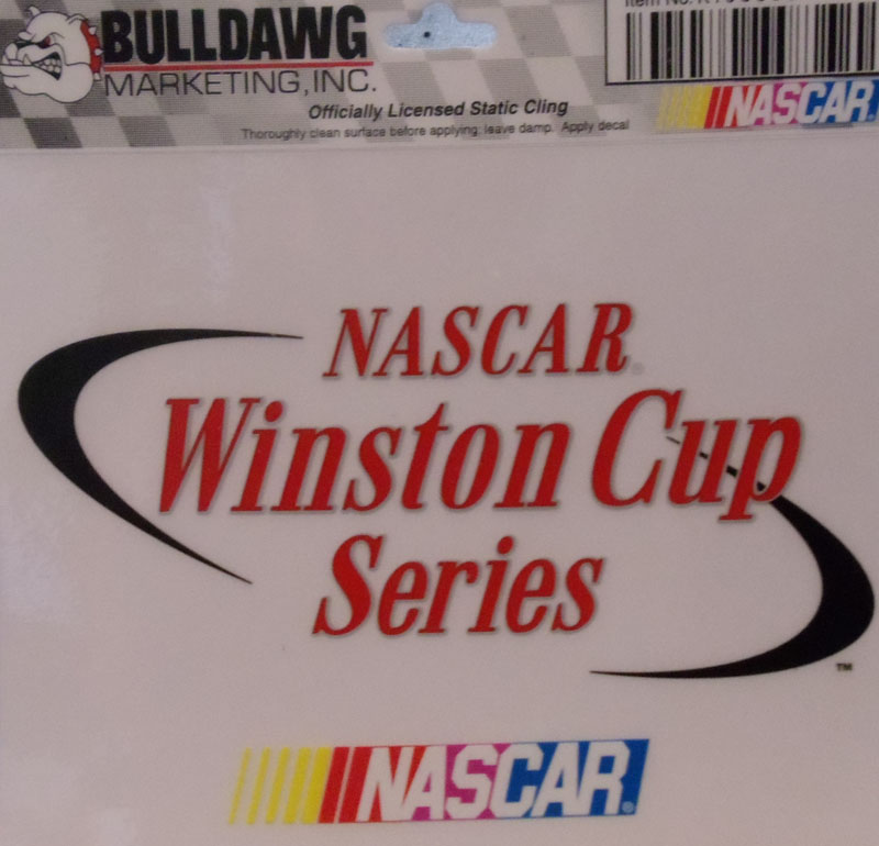 WINSTON CUP SERIES STATIC CING WINDOW STICKER