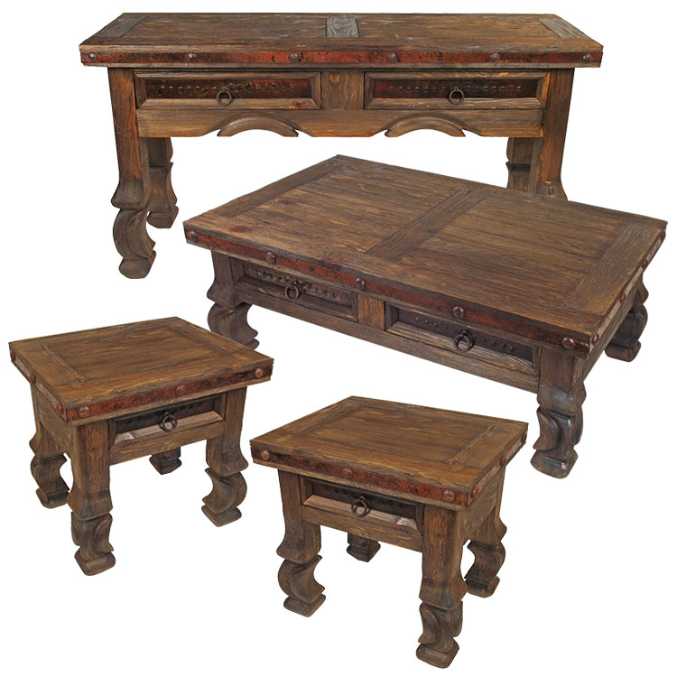 Rustic Coffee Table In Mexican Living Room