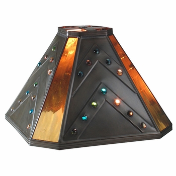 Amber Glass & Marble Rustic Shade