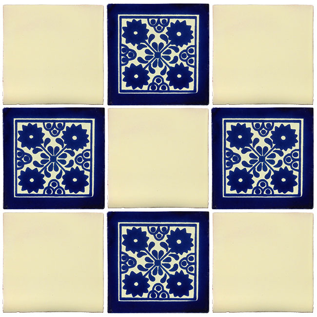 Blue & White Talavera Tile - PP2020 - 15 Tiles