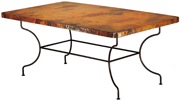 Catalina Rectangular Dining Table with Copper Top