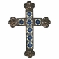 Rosette Tin and Talavera Tile Cross