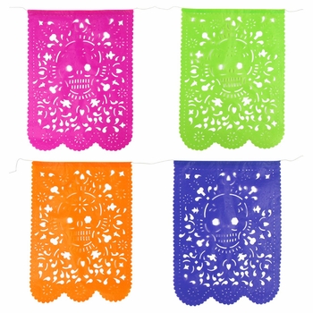 Day of the Dead Paper Picado Banners - Vertical - Set of 2