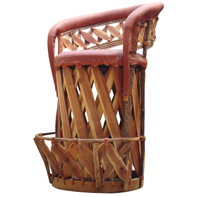 Equipale Bar Stool - Cushioned with Criss Cross Back