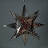 Extra Large Natural Tin Stained Glass Star Fixture