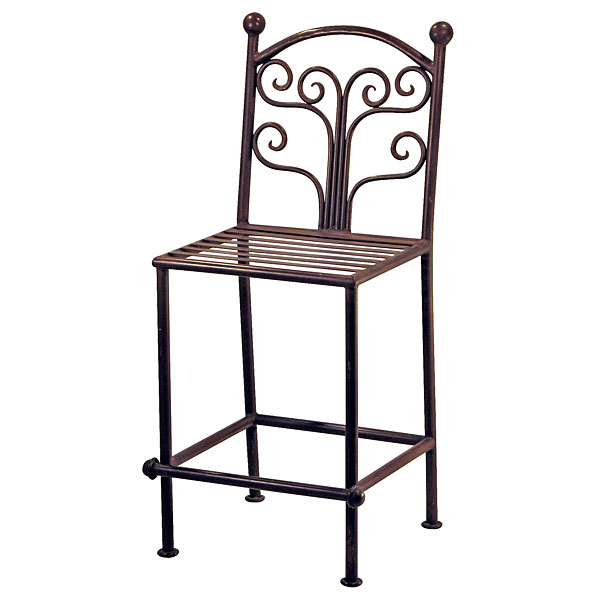 Wrought iron bar stools with backs store