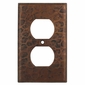 Hammered Copper Toggle and Outlet Cover Plate