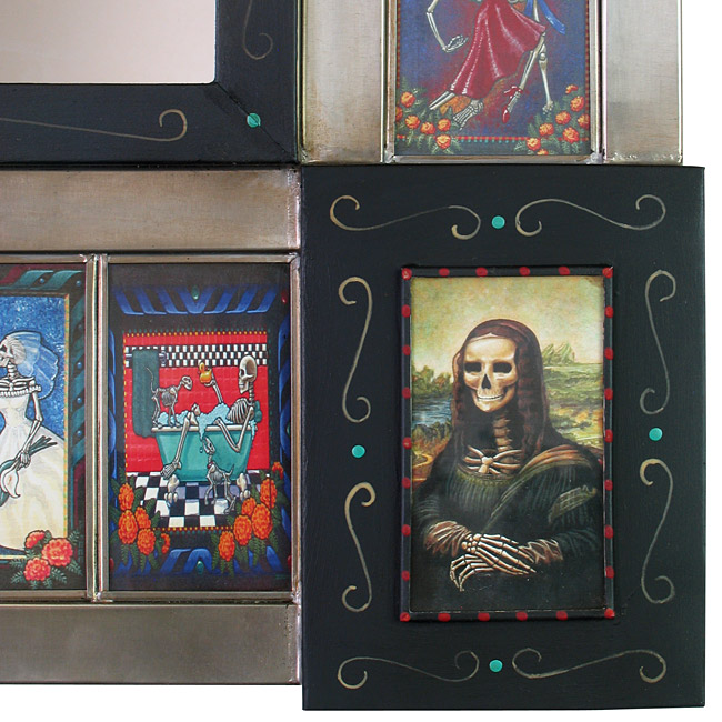 Large Day Of The Dead Mirror | Mexican Folk Art Mirror