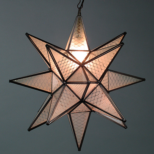 Maya Frosted Glass Star Light - Large