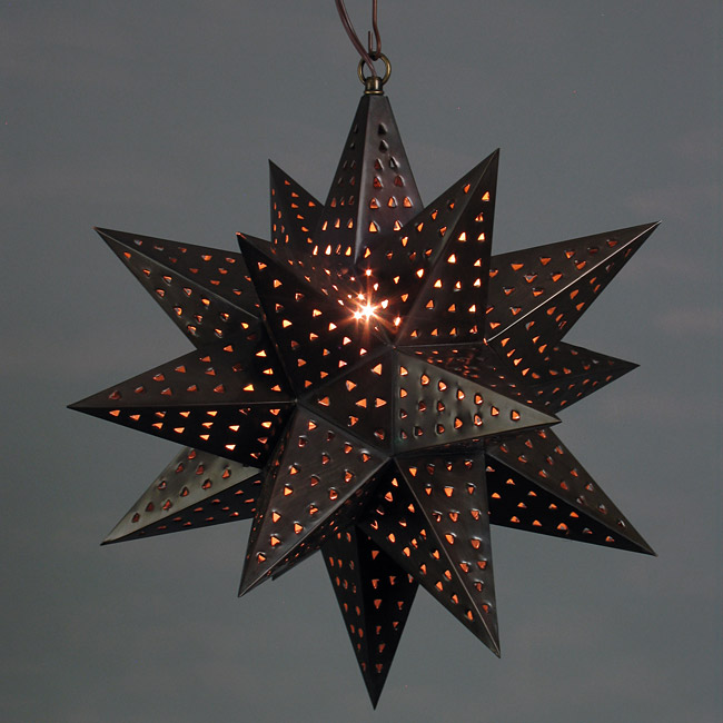Large Moravian Star Light - Punched Tin 18" Dia.
