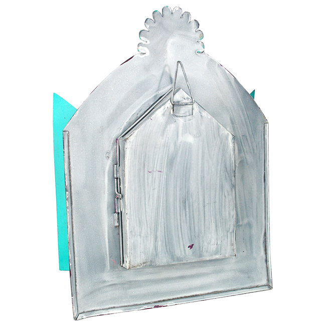 Large Painted Tin Nicho with Frida Kahlo Print