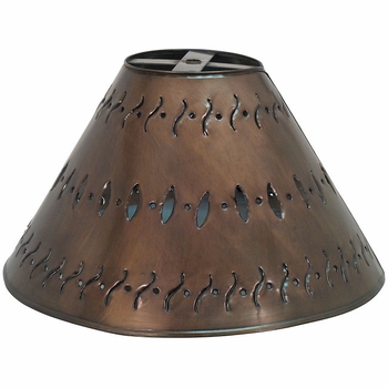 Large Punched Metal Lamp Shade