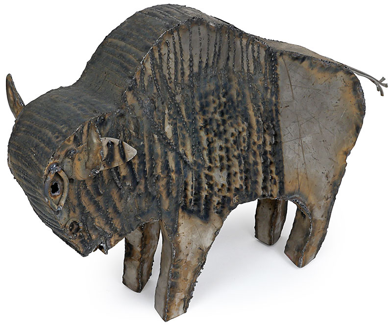 Metal Buffalo Yard Art