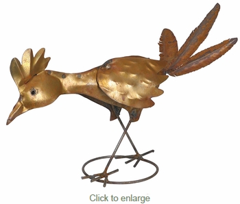 Metal Roadrunner Sculpture