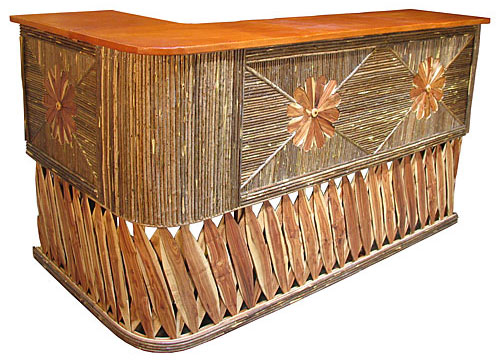 Mexican Equipale Bar L Shaped with Twig Front