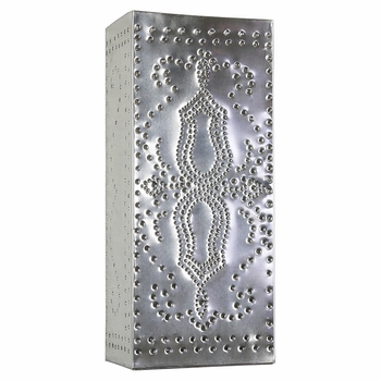 Mexican Natural Tin Slender Perforated Wall Sconce