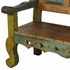 Mexican Painted Wood Captain's Bench - Oversized Mexican Bench
