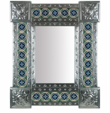 Mexican Mirrors - Decorative Punched Tin and Handpainted Mirror Frames