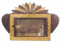Mexican Retablos - Antiqued Religious Reproductions on Tin