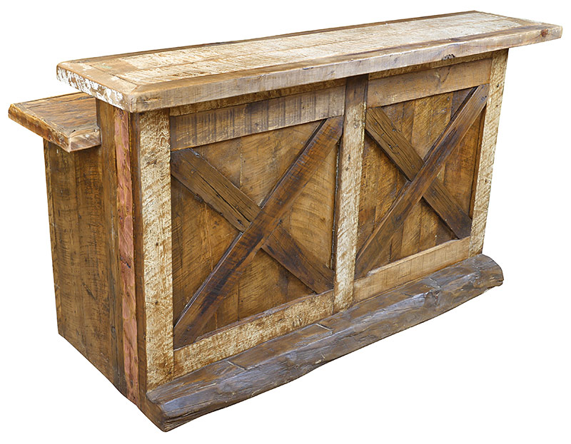 Old Fashioned Western Rustic Wood Bar