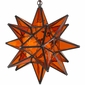 Red Glass Hanging Star Light