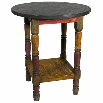 Painted Wood Mexican Bistro Bar Table
