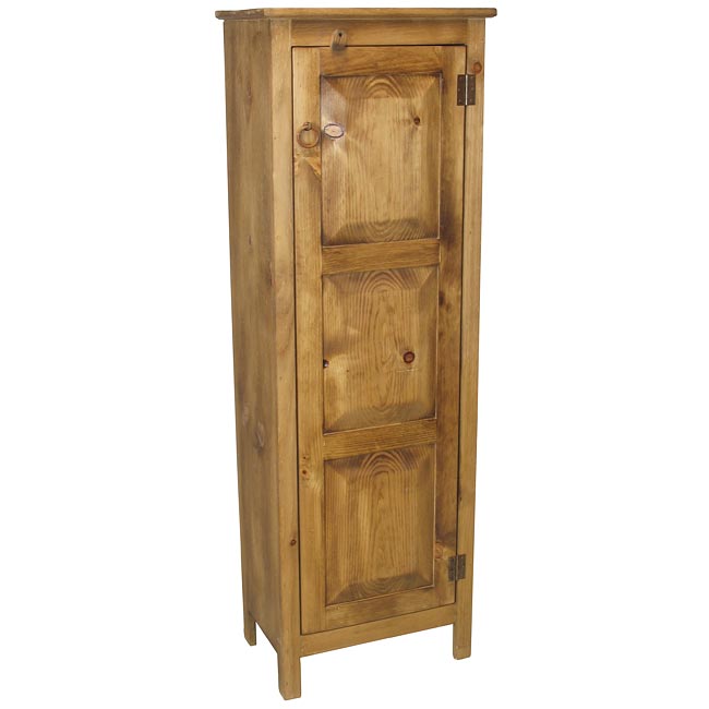 Plain Rustic Pine Storage Cabinet