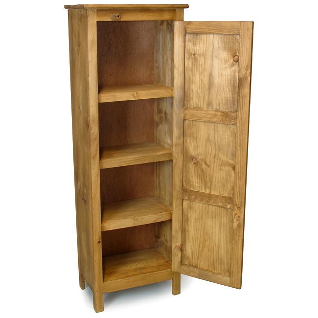 Plain Rustic Pine Storage Cabinet