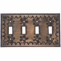 Rustic Switchplates with Punched Tin Star Design