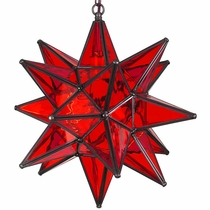 Mexican Hanging Star Lights - Punched Tin Moravian Star Fixtures