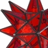 Red Glass Hanging Star Light